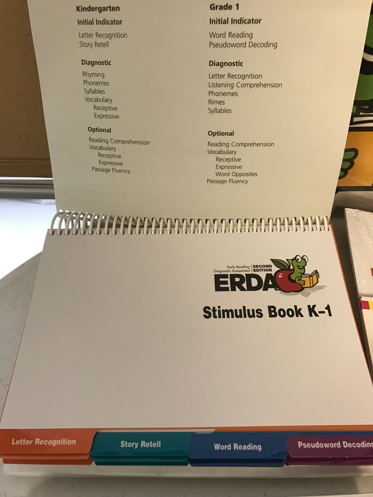 EARLY READING DIAGNOSTIC ASSESSMENT(ERDA) CLASS KIT, FL~ Grade K | eBay