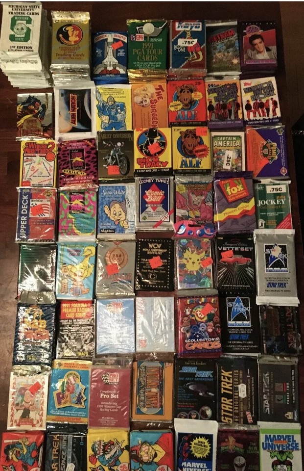 Vintage Unopened MIX Sports Oddball Stickers and Non-Sport Wax Packs 14 ...