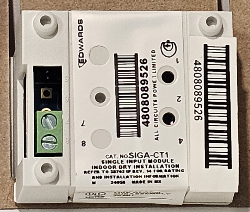 Edwards EST SIGA-CT1 Single Input Module- New In Box- Free Shipping ...