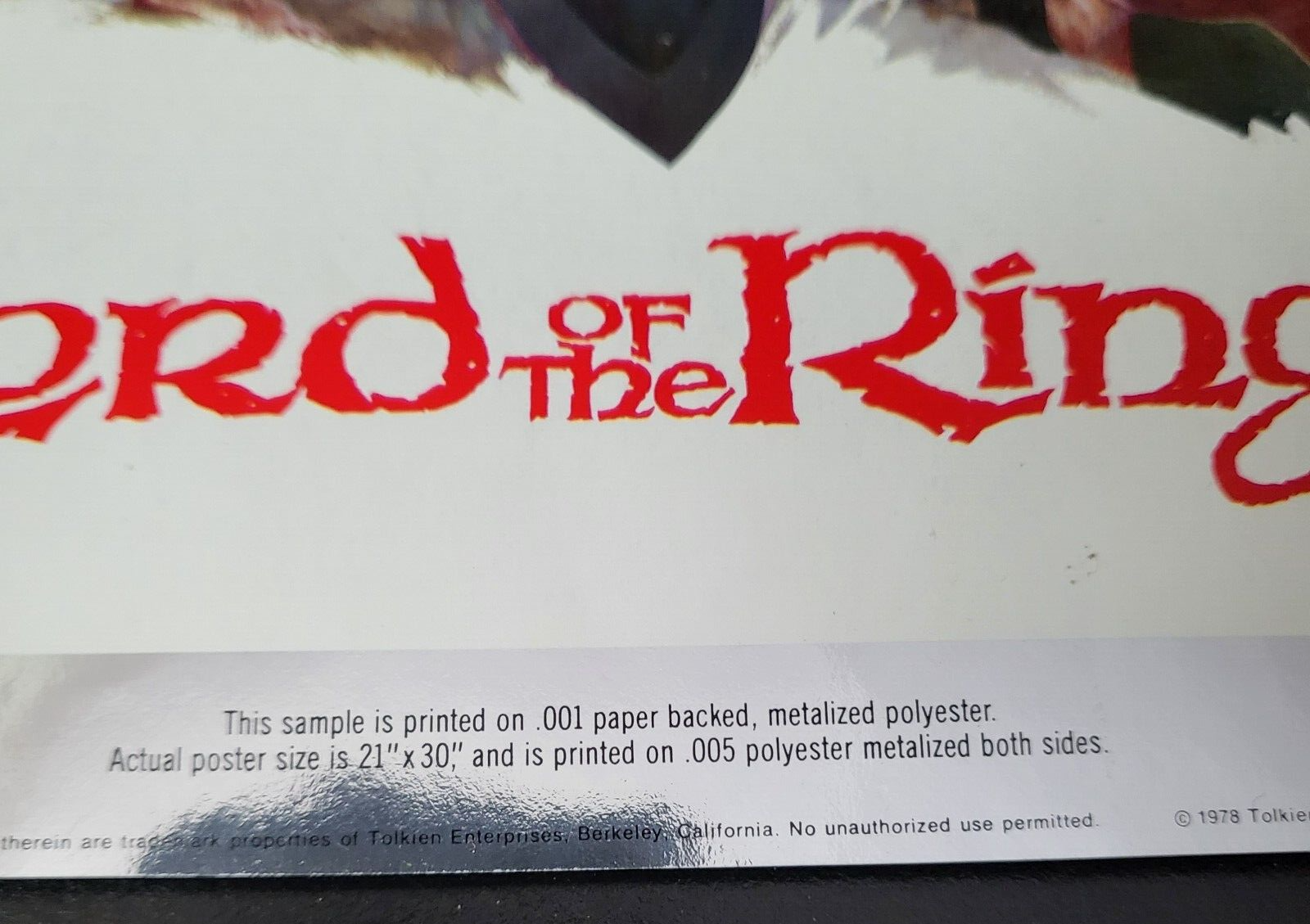 Original 1978 "The Fellowship" Lord of the Rings Fan Club poster 7"x 10 ...