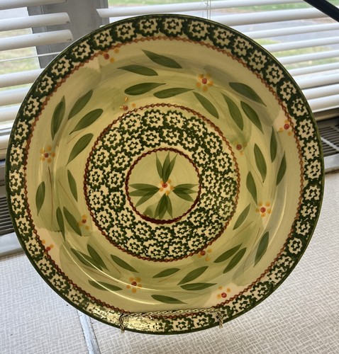 Temptations by Tara Old World Green 10.5" Round Ceramic Dinner Plates ...