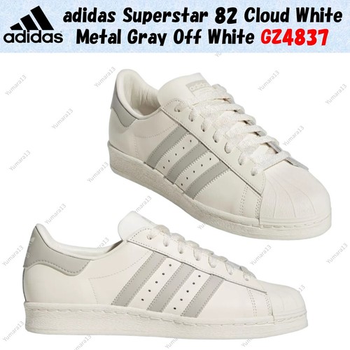 adidas Superstar 82 Cloud White Metal Gray Off White GZ4837 Men's Size ...