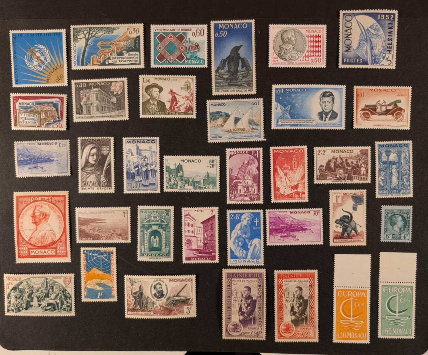 Monaco - Nice lot of 35 mint stamps, mainly MH, VF. | eBay