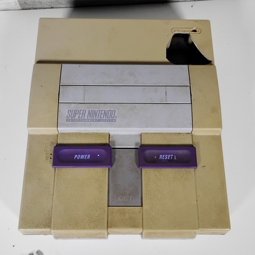 Super Nintendo SNES Console Only For Parts Not Working As Is, Cracked ...