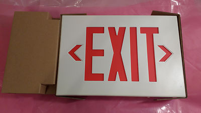 NIB Hubbell Prescolite Novus NV3RENW LED Exit Sign | eBay