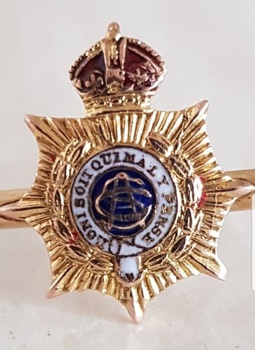 Antique 9ct Yellow gold bar brooch. "The Army Service Corps. " | eBay UK