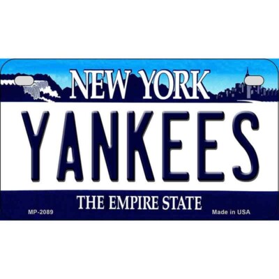 Yankees New York Metal Motorcycle License Plate Tag Sign Car Truck Wall ...