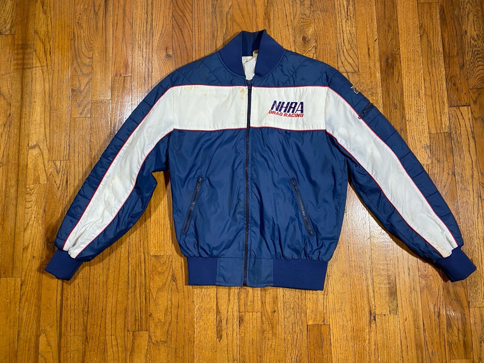 Vintage National Drag Car Racing Bomber Jacket NHRA S… - Gem