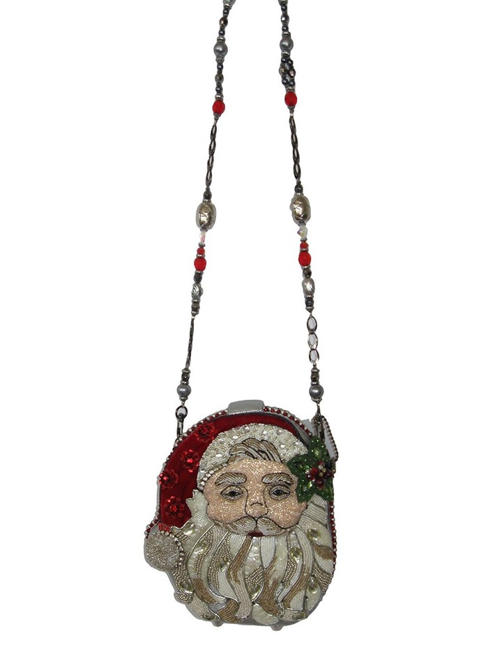Mary Frances Ho Ho Ho Beaded Jeweled Santa Claus Christmas Holiday ...
