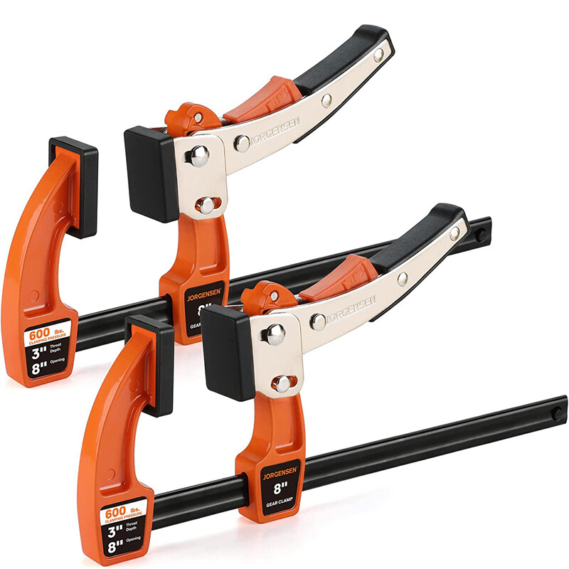 Jorgensen 2Pack 12-inch/4-inch/8-inch Bar Clamp Set Quick Release Gear ...