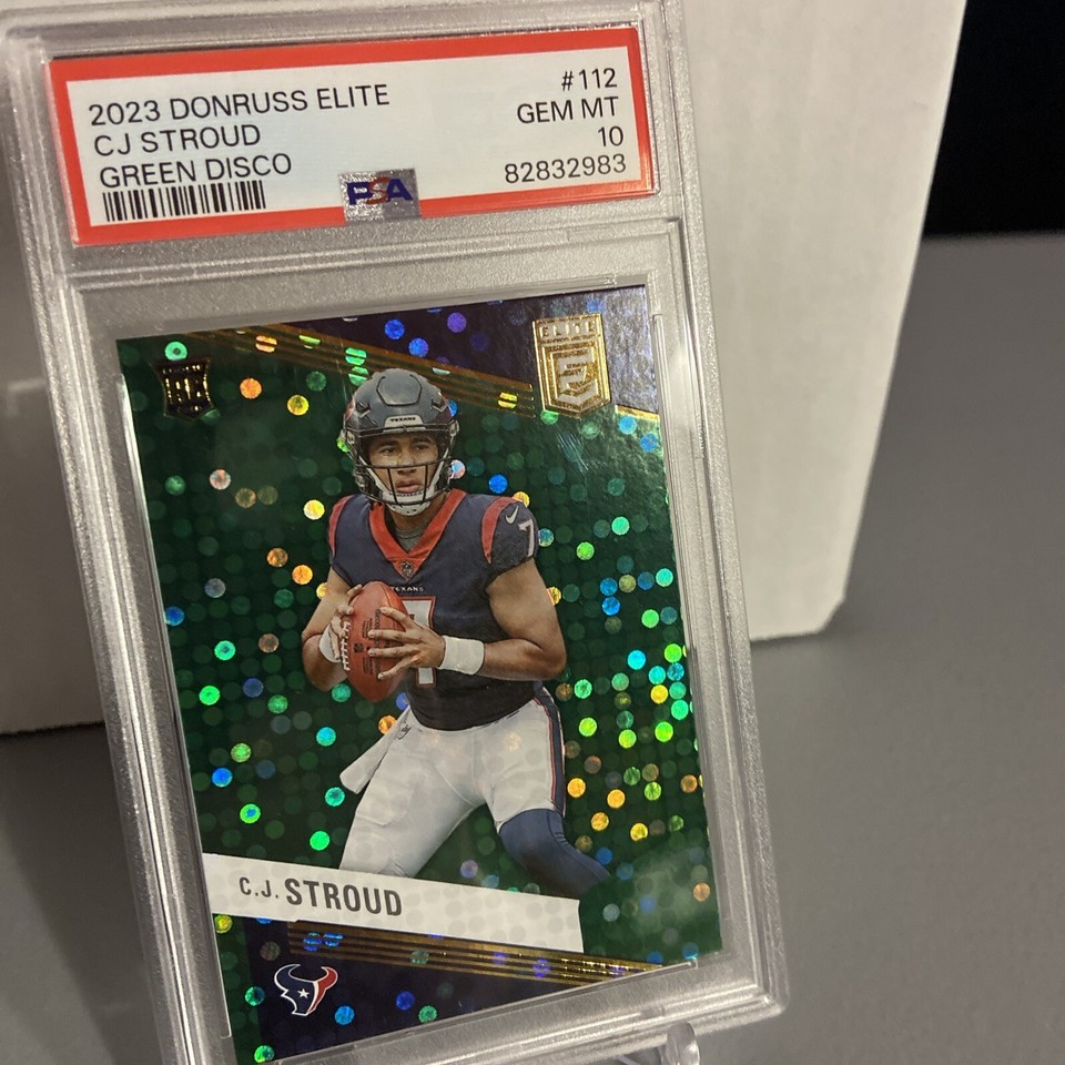 CJ Stroud - 2023 Donruss Elite #112 - Green Disco - RC- PSA 10 (POP. 5 ...