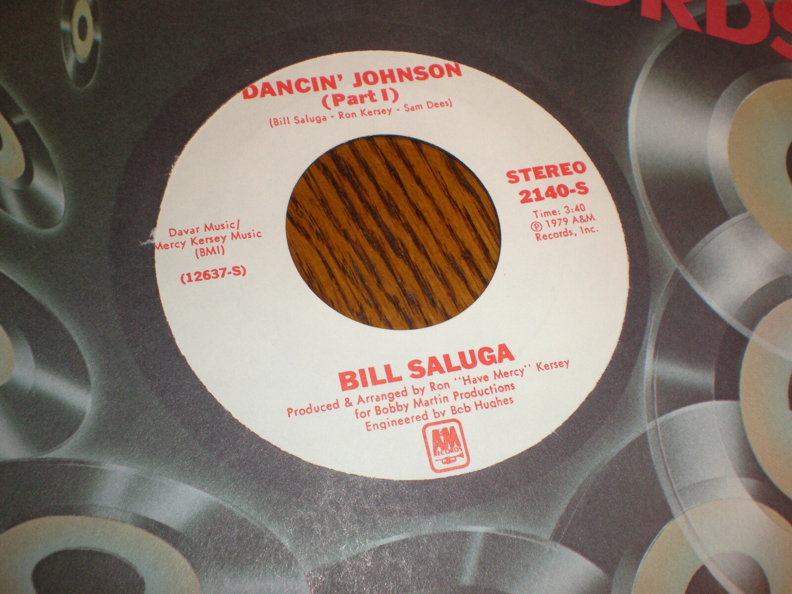 Bill Saluga 45 Dancin Johnson PROMO A & M | eBay