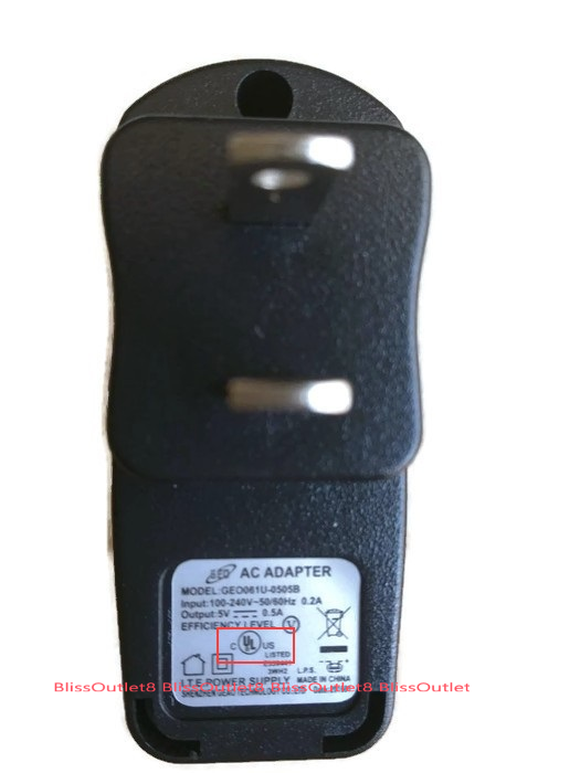 Charger Adapter with USB B Cable for TENS EMS Unit Replacement Safe UL ...