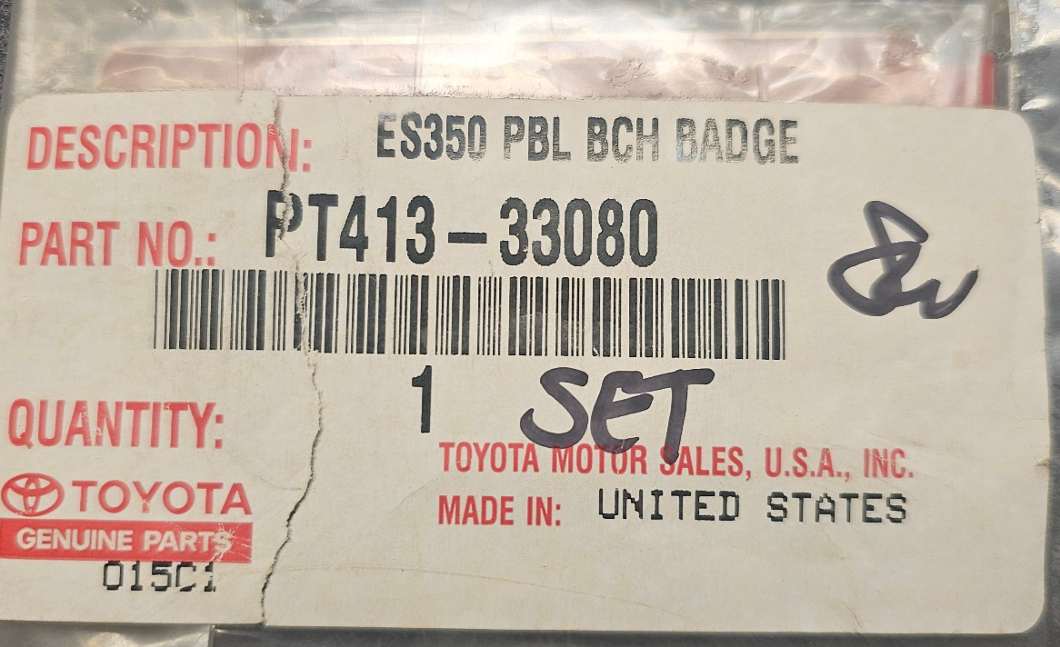 DISCONTINUED METAL LEXUS OEM FENDER PEBBLE BEACH EDITION EMBLEM SET ...