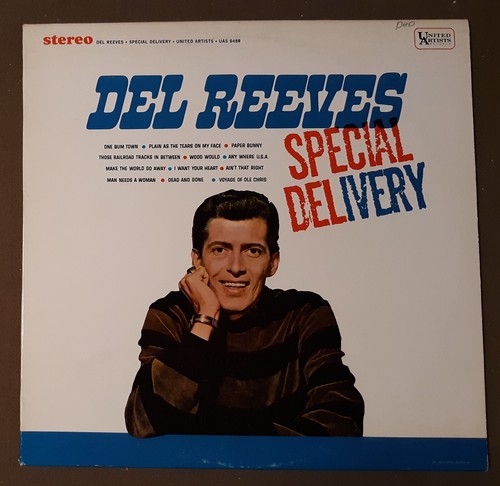 Del Reeves Special Delivery by United Artists Records 33rpm VINYL LP ...