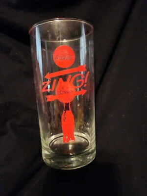 PAIR OF VINTAGE-COCA-COLA ZING GLASS- 6" -DRINK COCA-COLA | eBay