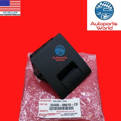 GENUINE TOYOTA 18-24 CAMRY BLACK INSTRUMENT PANEL COIN HOLDER BOX 55450 ...