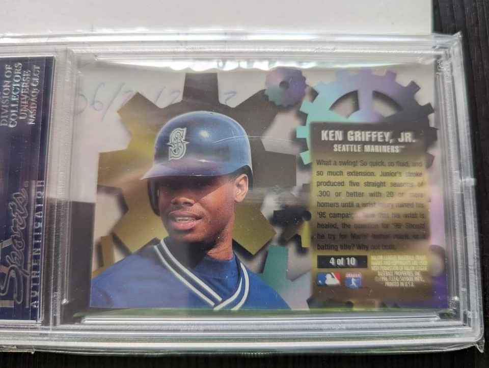 1996 Fleer Ultra Hitting Machine Ken Griffey Jr 1:288 PSA 10 Gem Mint ...