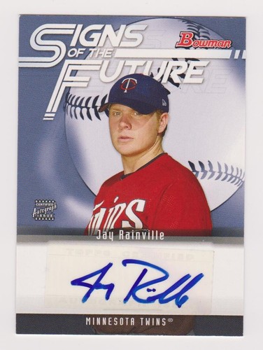 2005 Bowman Jay Rainville Signs of the Future Auto card #SOF-JR ...