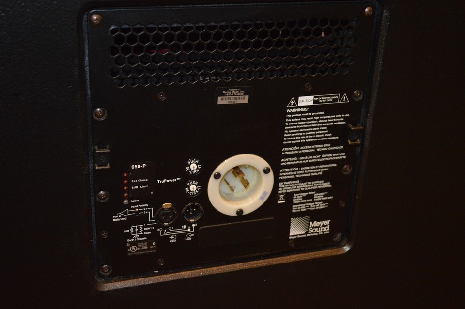 Meyer Sound 650P Powered Subwoofers all working as should 2 Pairs ...