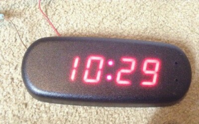 EURAMTEC 12VDC DIGITAL 12-HOUR BUS CLOCK DBC-611.RM RED LEDs TRANSIT ...