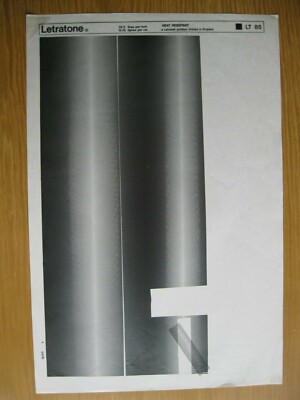 .1 x Letraset Letratone 32.5 lines/inch 12.75 lines/cm Sheet LT85 d(bb ...