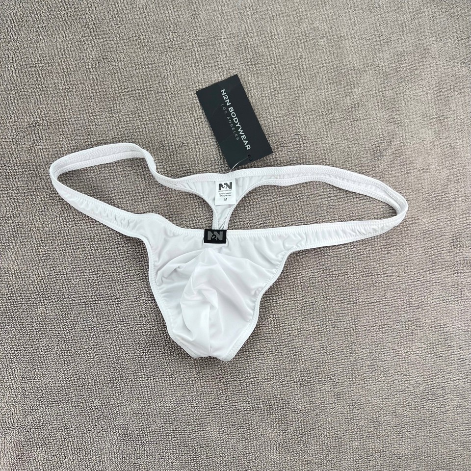 N2N Bodywear Men white Phantom skin swim thong G-string swimwear size M ...
