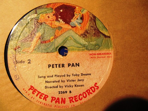 Children's Story of PETER PAN Toby Deane Victor Jory Picture Label ...