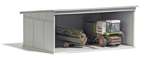 Busch 1390 Concrete Garage with Combine Harvester HO Scale (suit OO ...