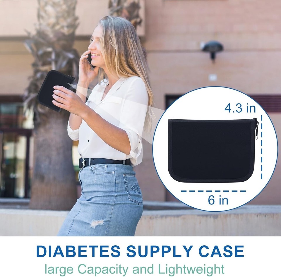 Diabetes Supply Case Diabetic Organizer Carrying Case Kit Portable ...
