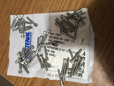 (49) #10-24 x 1-1/4" ASTM F837 Hex Drive Grade 18-8 Stainless Steel ...