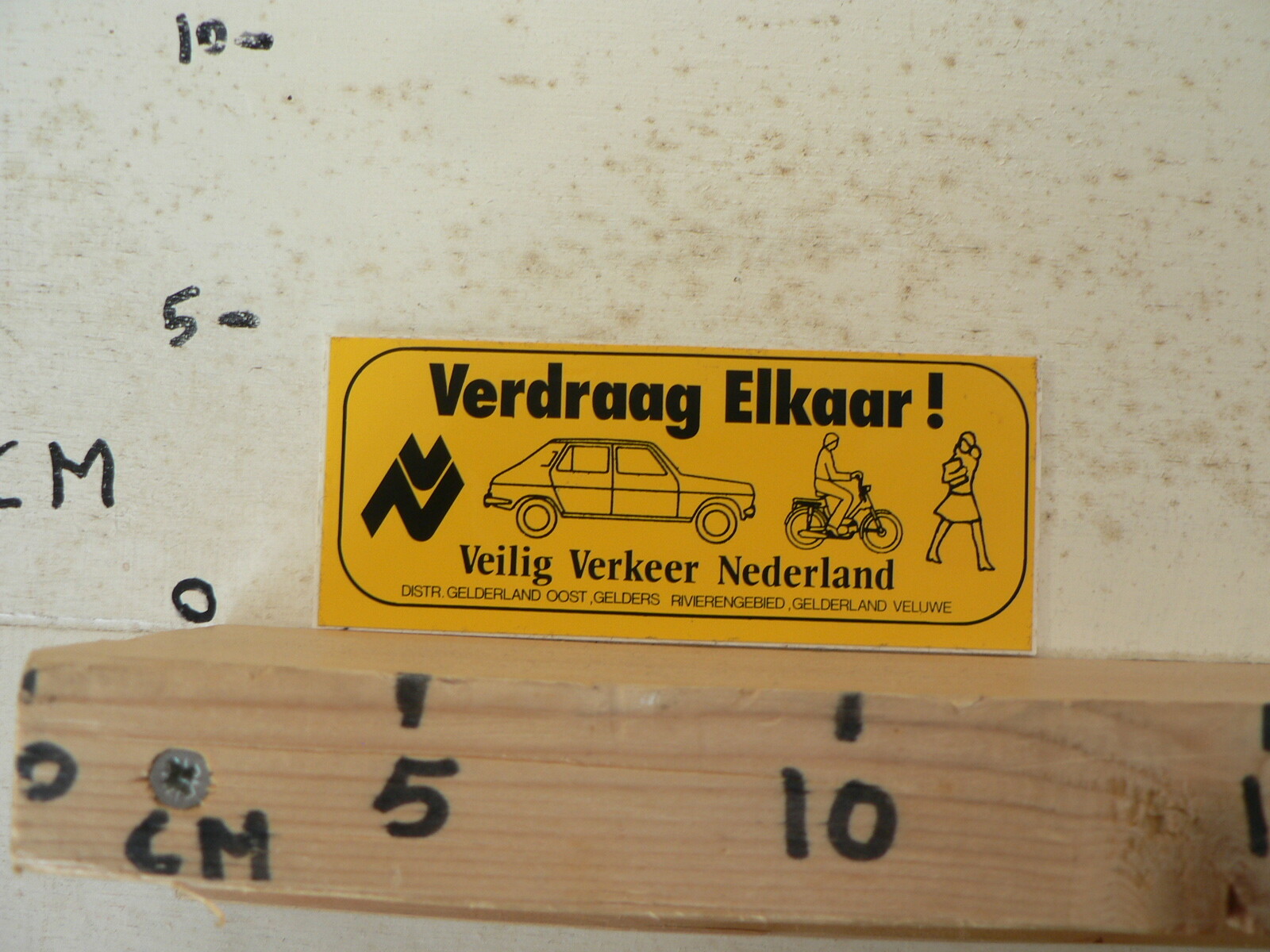 STICKER,DECAL VERDRAAG ELKAAR AUTO BROMFIETS WANDELAAR VVN VEILIG ...