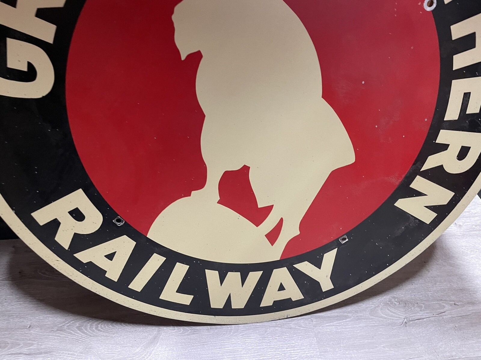 Vintage Original 36” Great Northern Railroad Sign Incredible | eBay