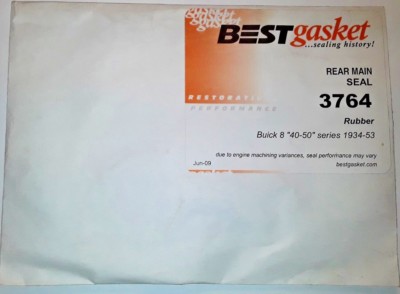 Buick 248 263 40 50 small series RUBBER Rear Main Seal Set BEST 1939 ...