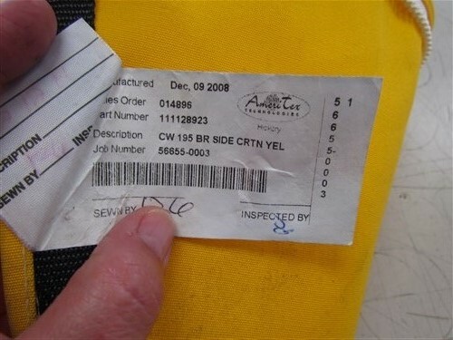 CROWNLINE 195 BOWRIDER (2008 - 2009) YELLOW AFT SIDE CURTAIN SET (3 ...