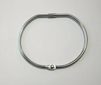 100mm 4" JAILERS KEYRING High Quality Large Hinged Key Ring/Split Ring ...