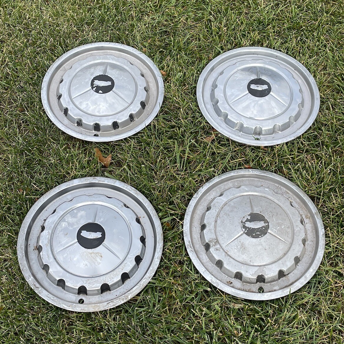 1957 Chevrolet Hubcaps Original Set 14" Wheel Covers BARN FIND Vintage ...