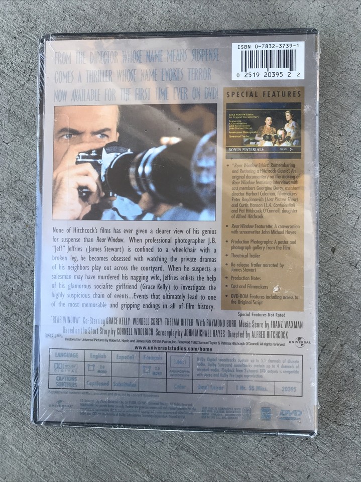 Rear Window (DVD, 2001, Collectors Edition) New Free Shipping New Free ...