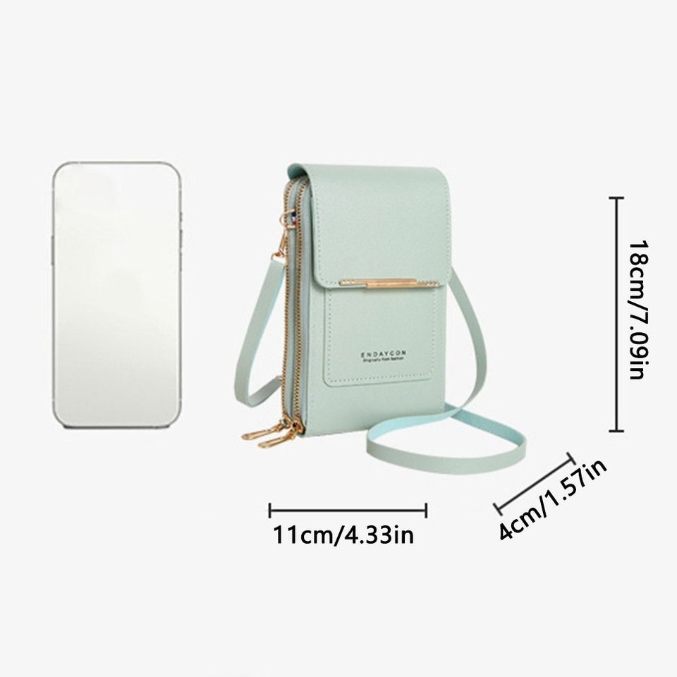 Women RFID Touch Screen Phone Bag RFID Anti Theft Purse Crossbody Bags ...