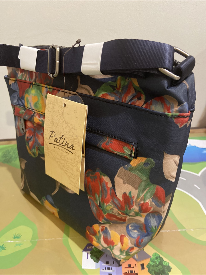 Patricia Nash NWT Women's CARMINI SLING CROSSBODY Le Fleur Navy Print ...