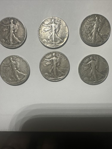 Walking Liberty Half Dollar Coin 90% Silver, Circulated Condition Set ...