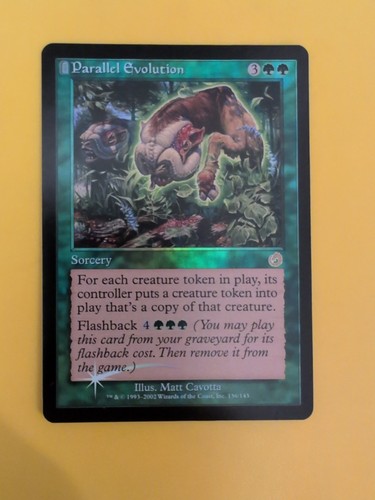 Parallel Evolution. Sorcery MTG Card. Old Vintage shooting star Foil ...