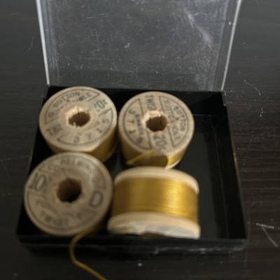 4 Wood Spools SILK Thread Buttonhole Twist Vintage Belding Corticelli ...