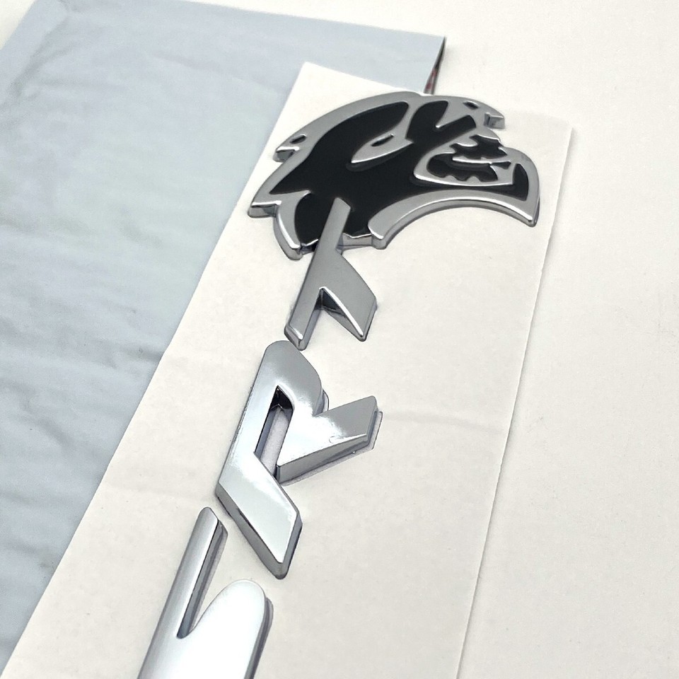 Chrome Black Hellcat Rear Trunk 3D Emblem Car Badge 3D Decal Nameplate ...