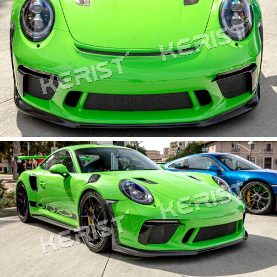 Carbon Front Bumper Splitter Air Vent Covers For Porsche 911 GT3 RS ...