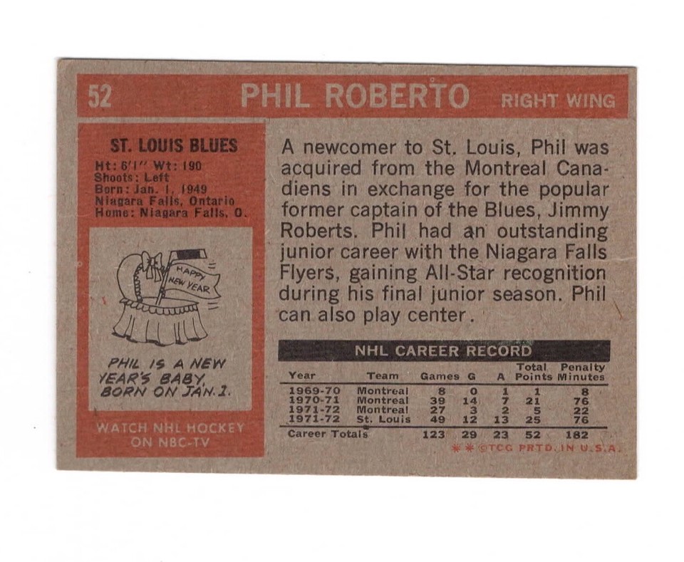 1972 Topps #52 Phil Roberto VG | eBay