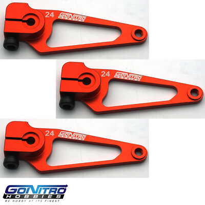 Go Nitro Hobbies 24T Aluminum A Spec Servo Arm 3 Red Hitec | eBay