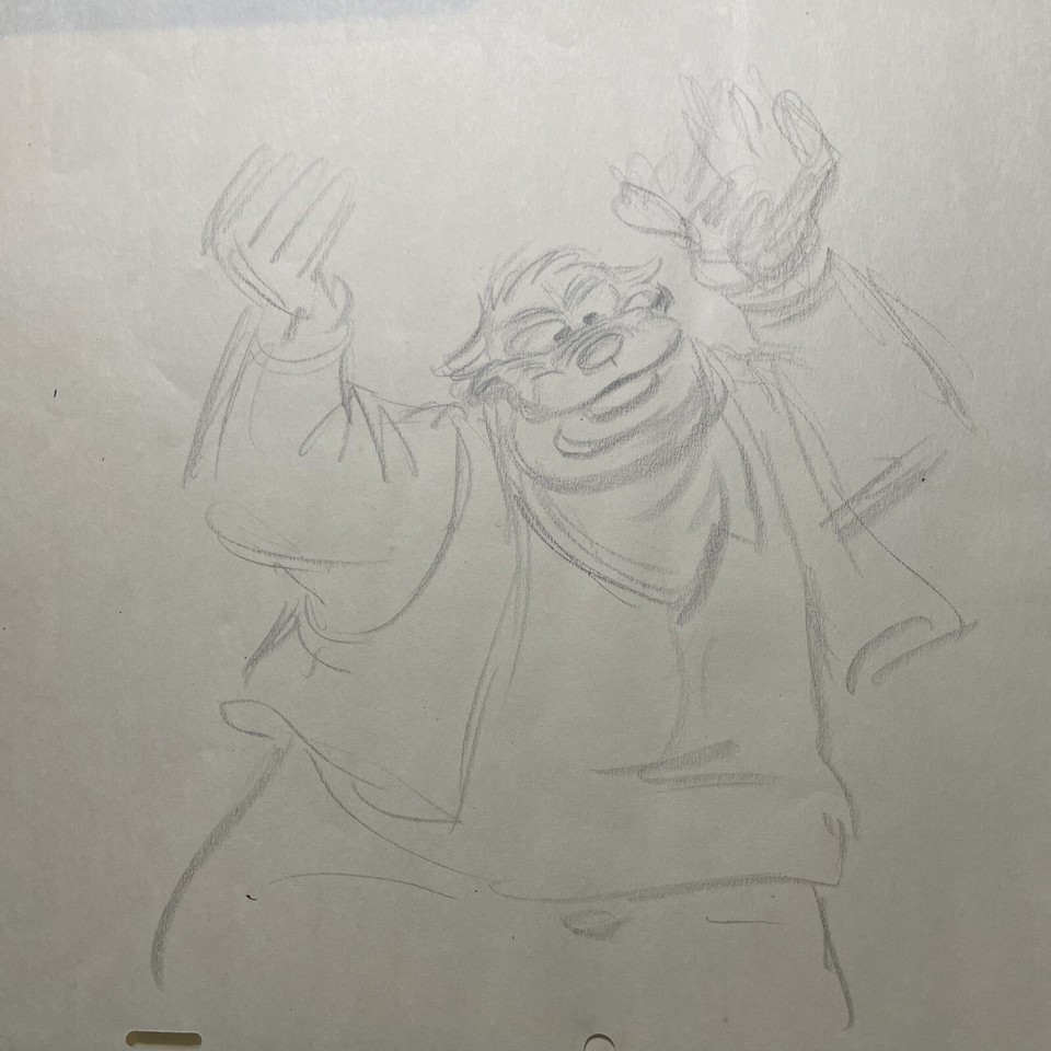 WALT DISNEY Animation Cel 1940’s GOOFY PEG LEG PETE Production Art ...