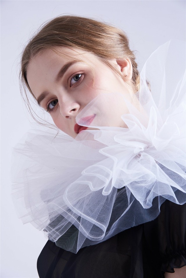 2pcs Victorian Neck Ruff Medieval Elizabethan Ruffle Collars Clown ...