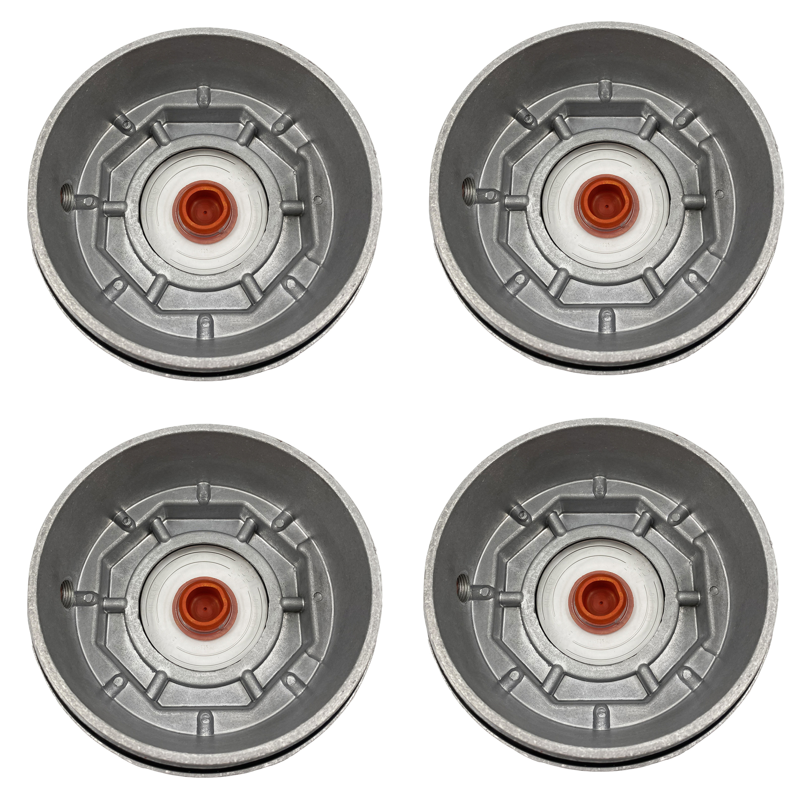 Set of 4 Aluminum Screw-on Hub Cap (Replaces Stemco 343-4075 Meritor ...